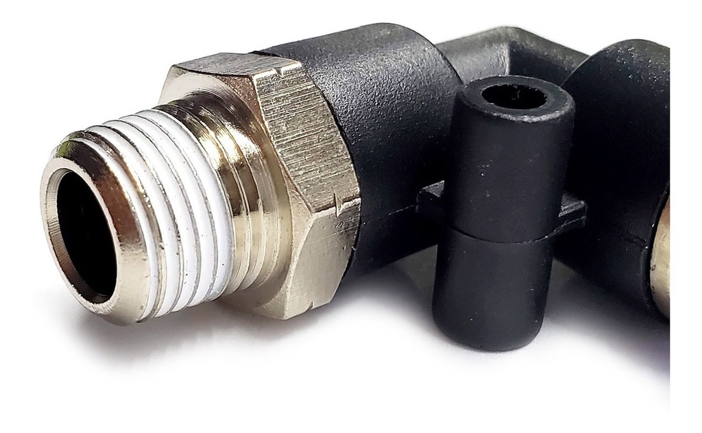 10 Pz De Conector/racor Rápido Neumático Codo 1/8 Npt X 6mm | Instrutek